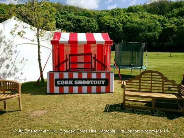 Cork Shooting Side Stall | Funfair & Fairground Games Hire | UK