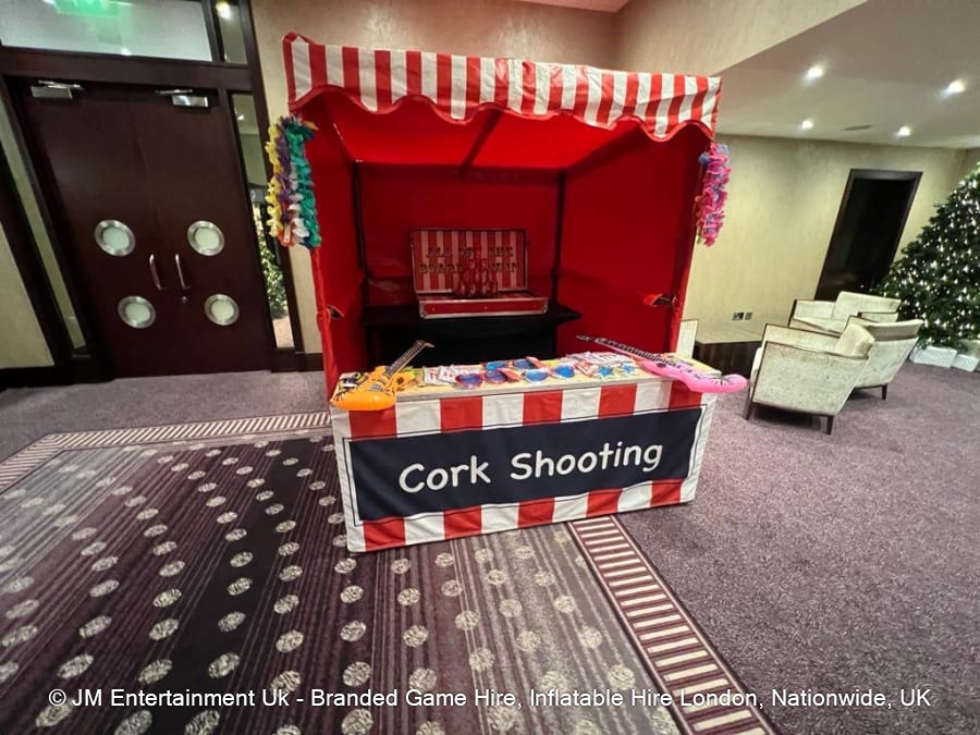 Cork Shooting Side Stall | Funfair & Fairground Games Hire | UK
