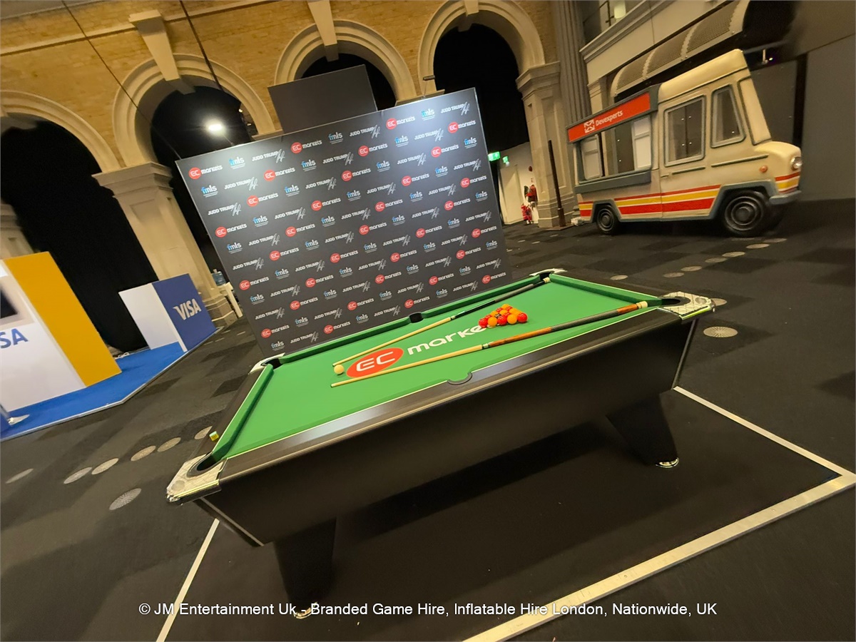 Custom Branded Pool Table Hire for Corporate Events & Exhibitions