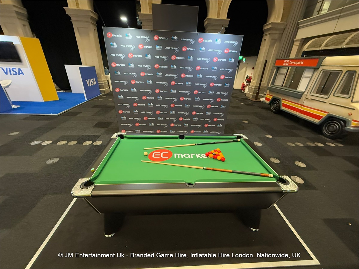 Custom Branded Pool Table Hire for Corporate Events & Exhibitions