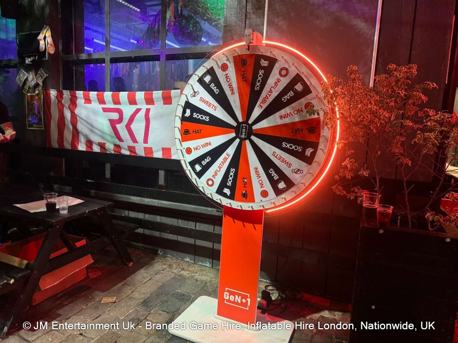 Neon Surround Spin the wheel Hire - 110cm Wheel Face - Exhibition Games ...