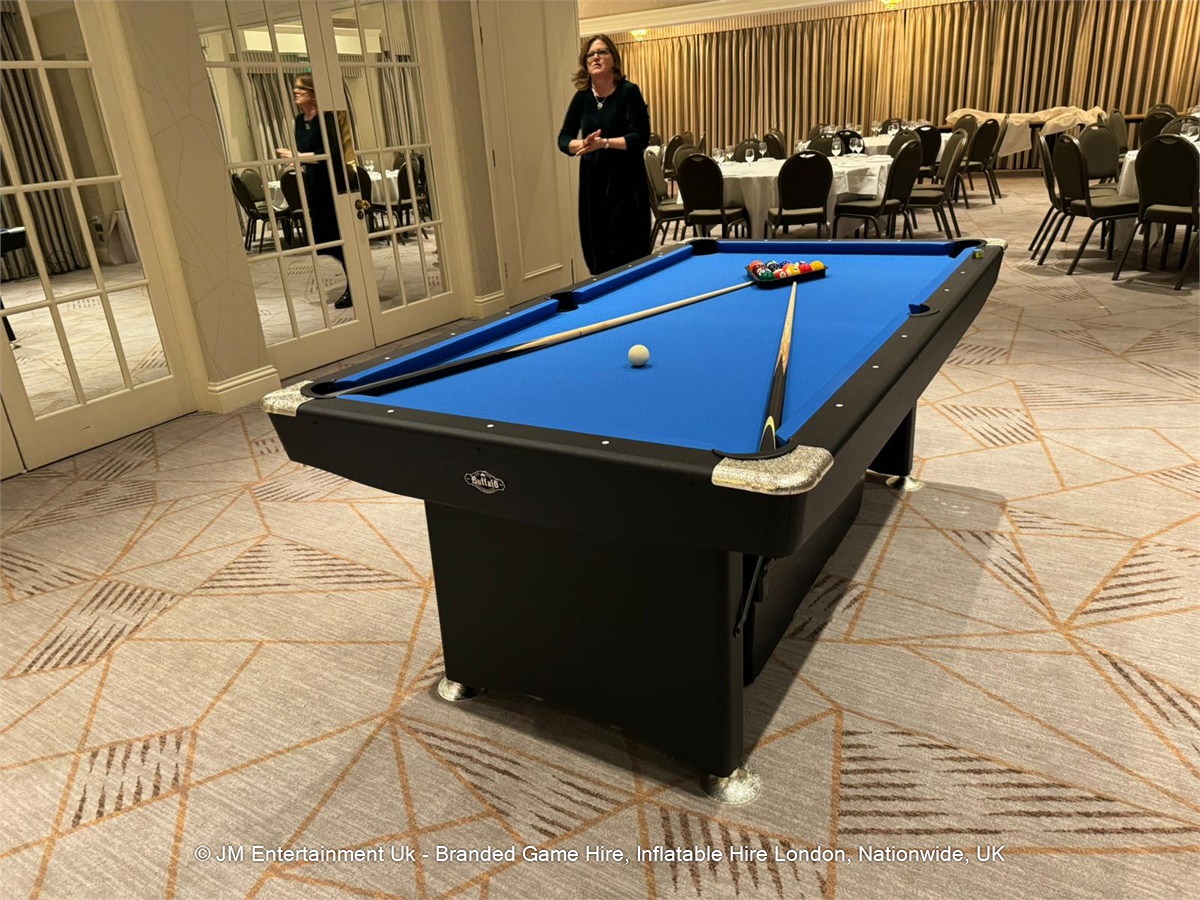 Custom Branded Pool Table Hire for Corporate Events & Exhibitions