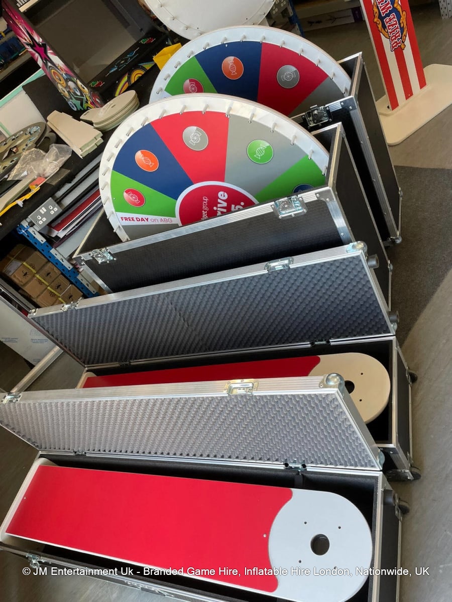Prize Wheel Transport Cases - Exhibition Games & Inflatable Hire London ...